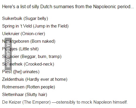 Just some Dutch Surnames - 9GAG