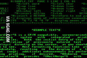 WordStar, a word processing program with its heyday in the mid 1980s ...