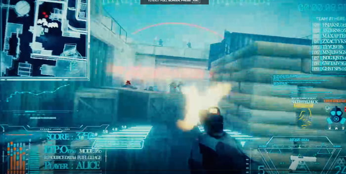 The UI in this tv shows FPS game is hilarious. - 9GAG