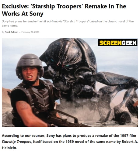Starship Troopers Memes Chris Whong On X: "I Work At A Tech Company