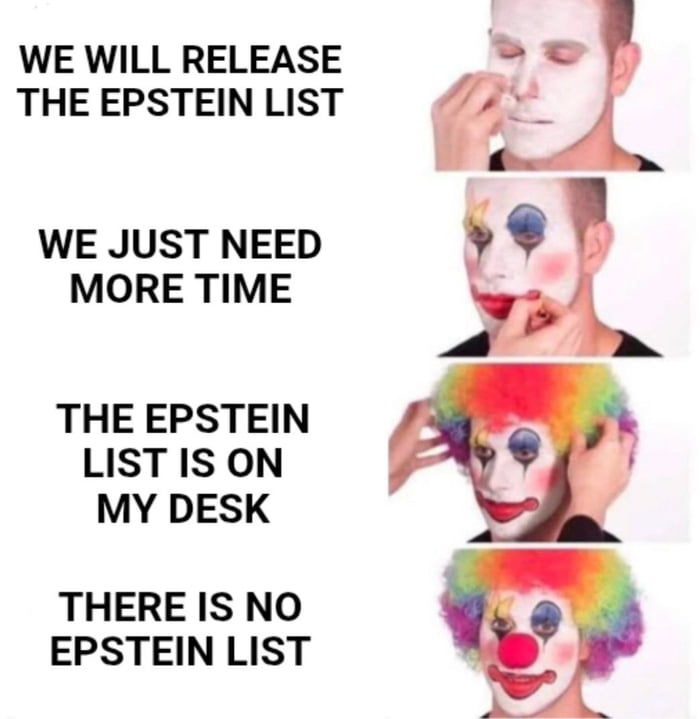 US justice department finds no Jeffrey Epstein 'client list' - 9GAG