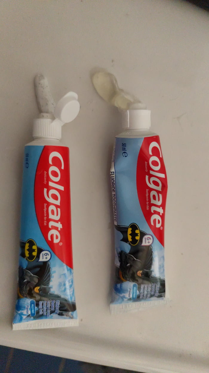 They put the wrong paste in one of the tooth paste wtf Colgate - 9GAG