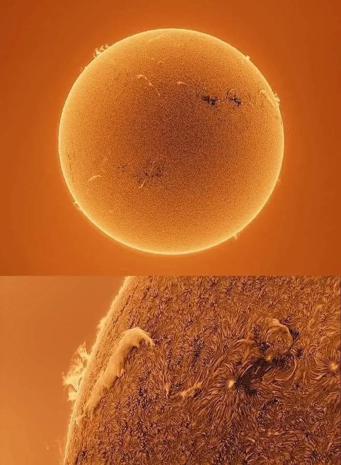Incredibly detailed photograph of our Sun ☀️ 📸: Arturo Buenrostro - 9GAG