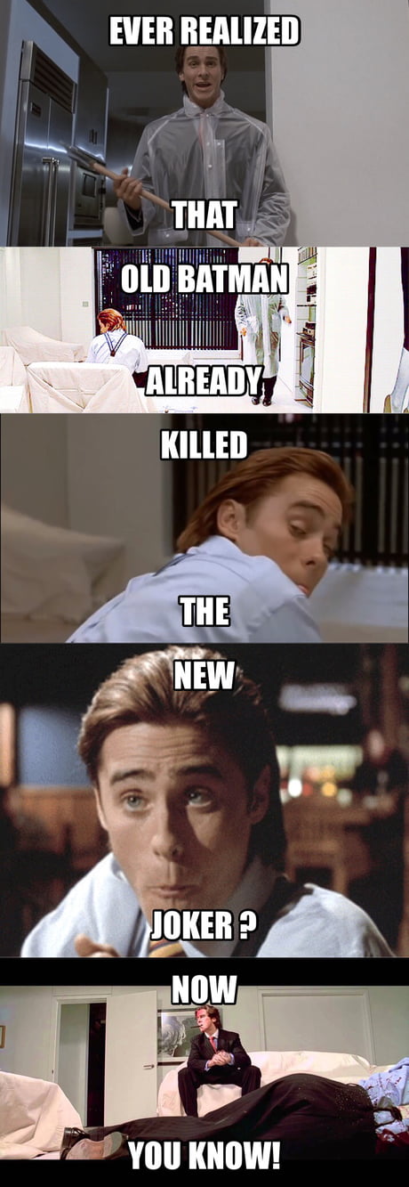 Morsomt Amerikansk Psyko Meme Patrick Bateman Wore It First...