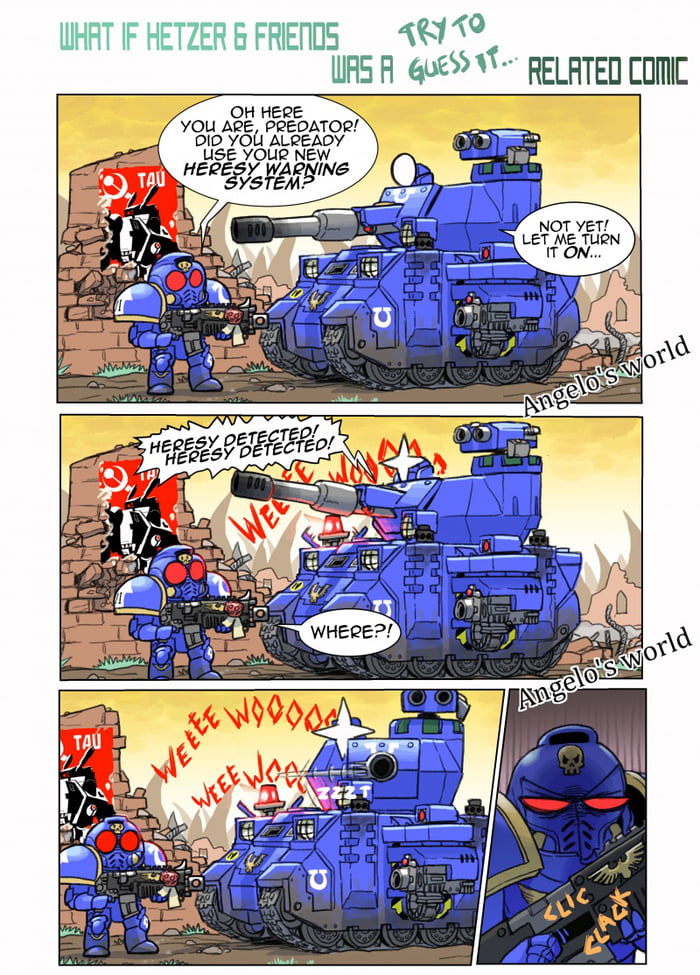 This came from a webcomic called Hetzer and friends, if you like jokes ...