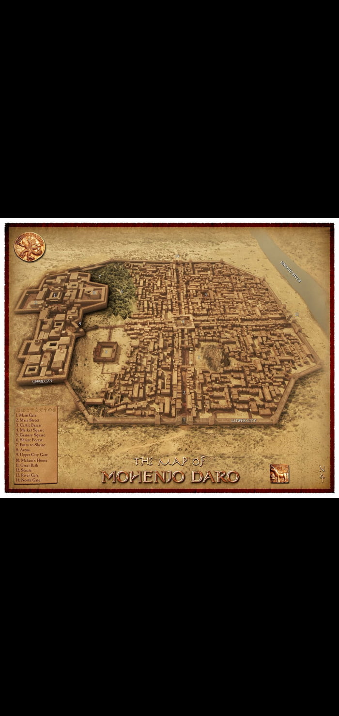 Artists rendition of the Indus Valley Civilization's town planning ...