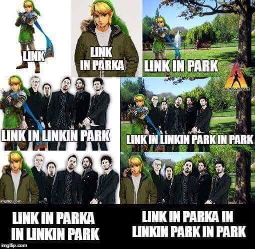 Linking link in parka in linking park in park meme. - 9GAG