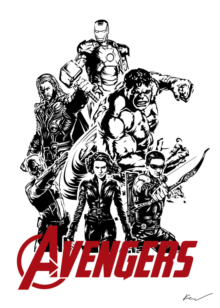Simple “Avengers” Vector Design. - 9GAG