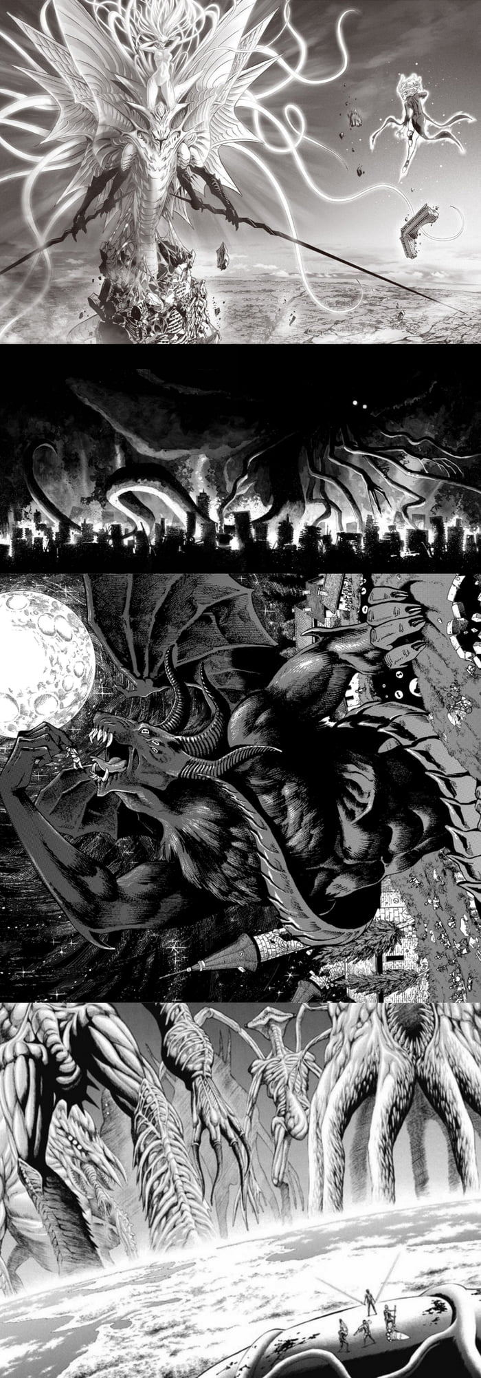 Manga panels with big monster - 9GAG