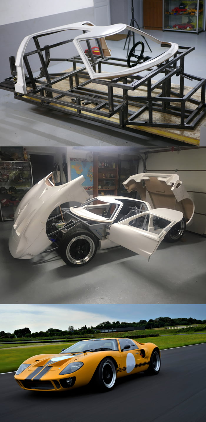 A french guy build his own GT40 from scratch. It took 4000h to build it ...