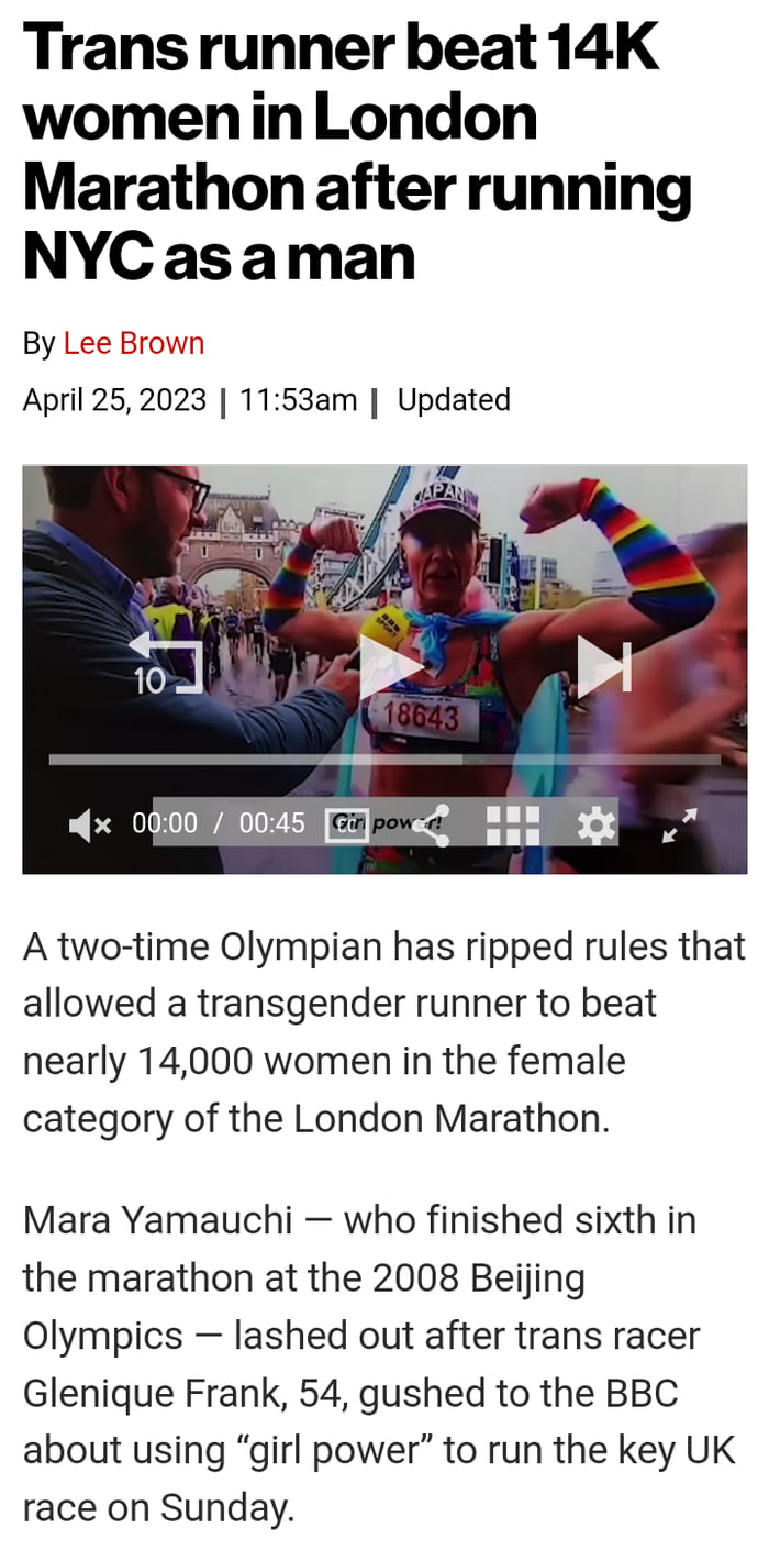Absolute domination and humiliation. Trans runner wrecks 14 thousand women in competition ...
