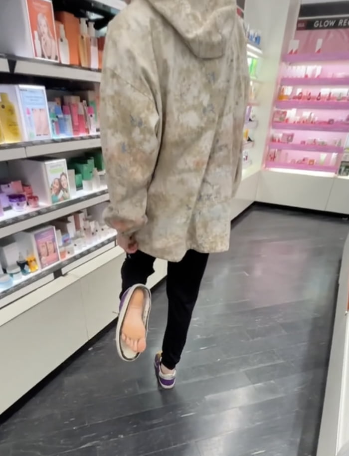 Couple Cuts Out Soles Off Their Shoes So They Can Walk Barefoot - 9GAG