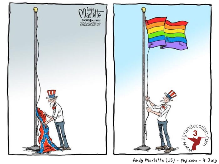 Out with republican hate, in with democrat love. - 9GAG