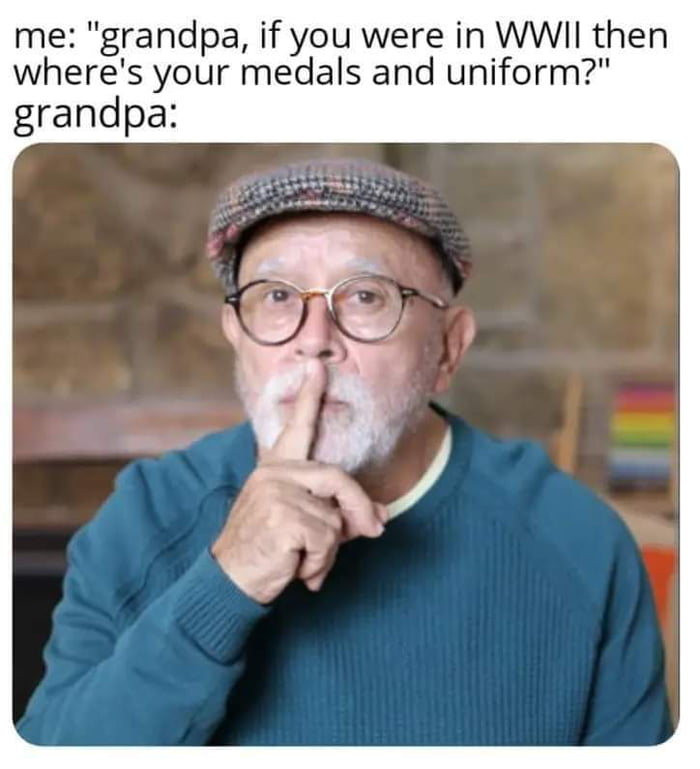 Grandad is hiding from the long noses of mossad - 9GAG