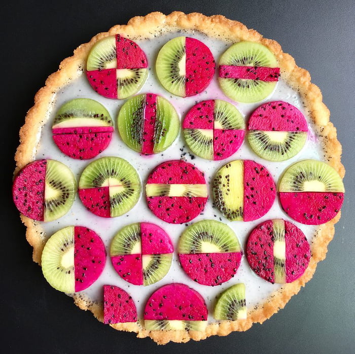 Baker Creates Geometric Pies With Mesmerizing Colors and Patterns - 9GAG