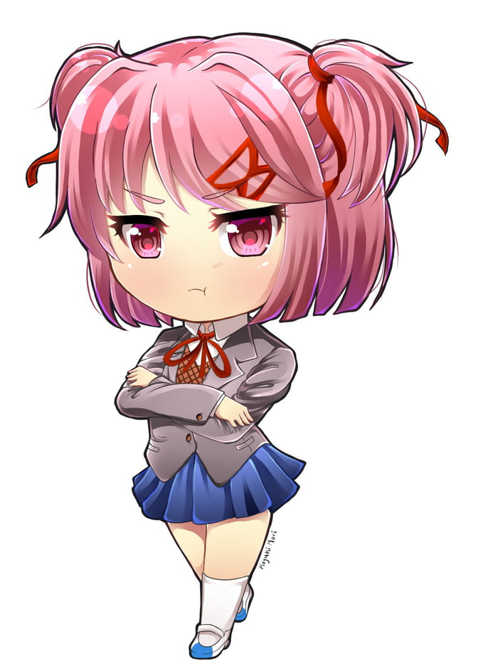 Natsuki is not impressed! Give me your best pouting anime girls - 9GAG