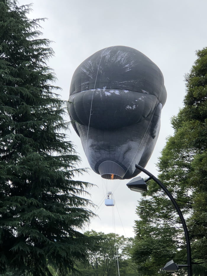 Giant Head Floating Above A Park In Tokyo - 9GAG