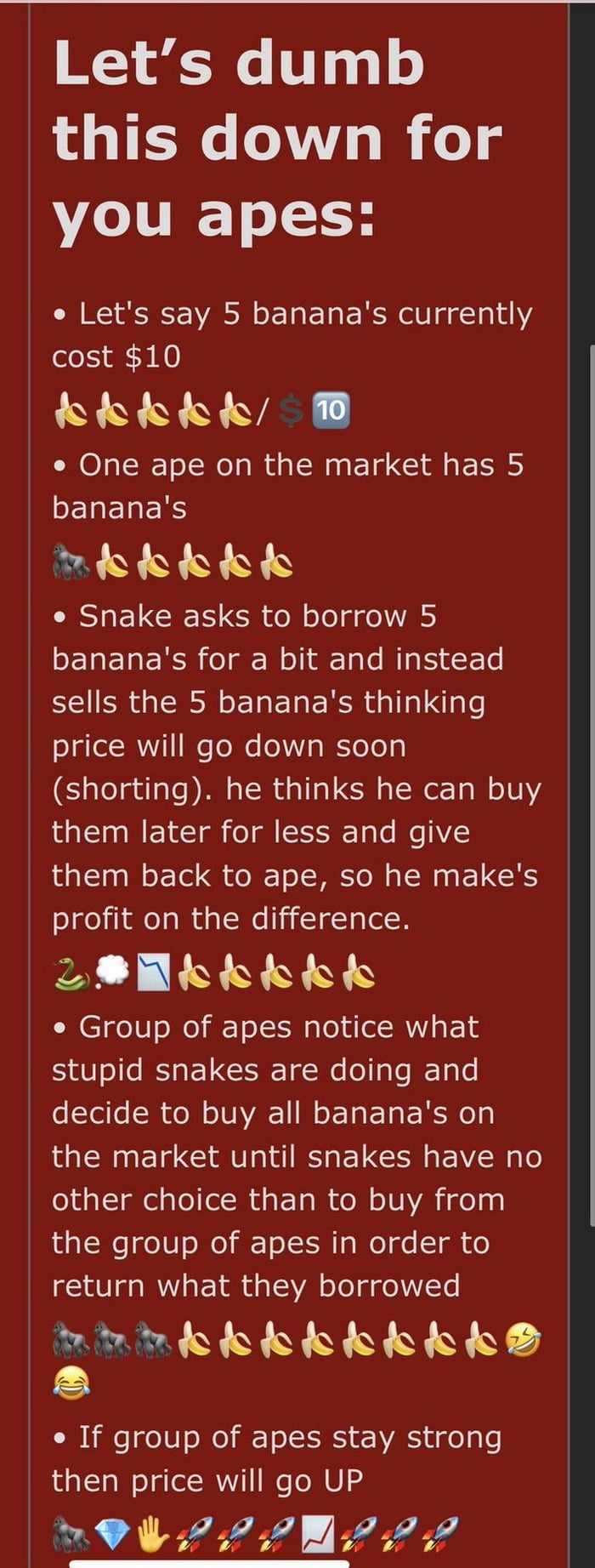 If you're as dumb as me and don't understand what shorting a stonk mean, here we go - 9GAG