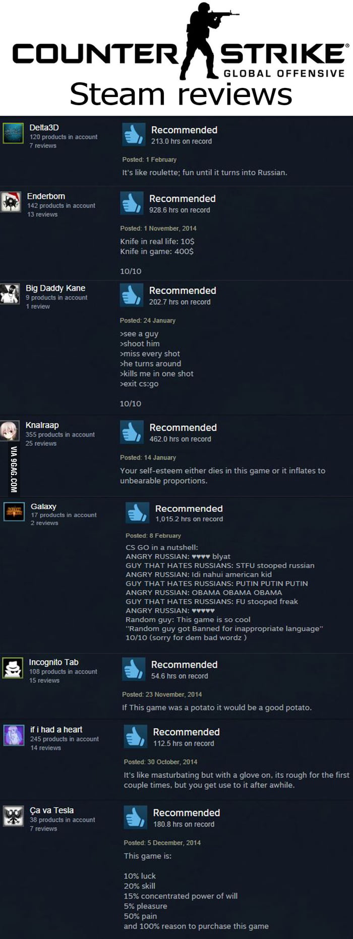 Funny Steam reviews of CS:GO - 9GAG