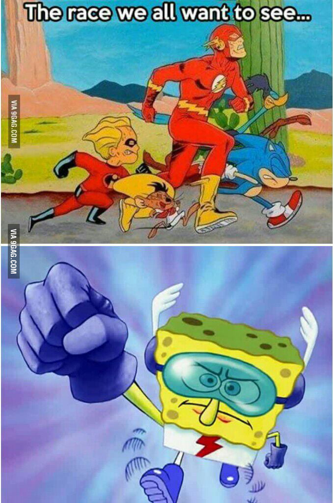 (the quickster joined the race) gotta go fast - 9GAG