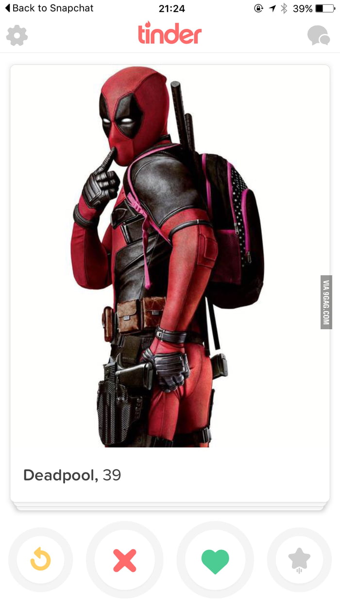 Deadpool is on Tinder. - 9GAG