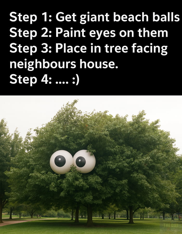 This is the ultimate prank to mess with your neighbors. - 9GAG