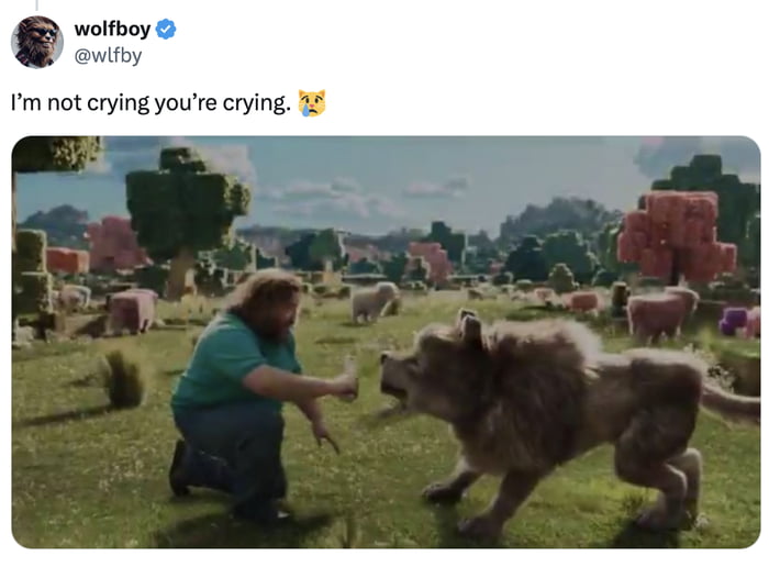 'A Minecraft Movie' New Trailer Reveals First Look At Iron Golem & Wolf - 9GAG