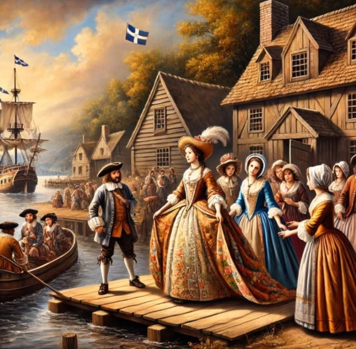 In 1663, France sent 800 women, known as the "Daughters of the King ...