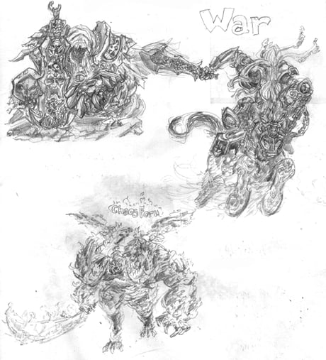 Darksiders War Drawing