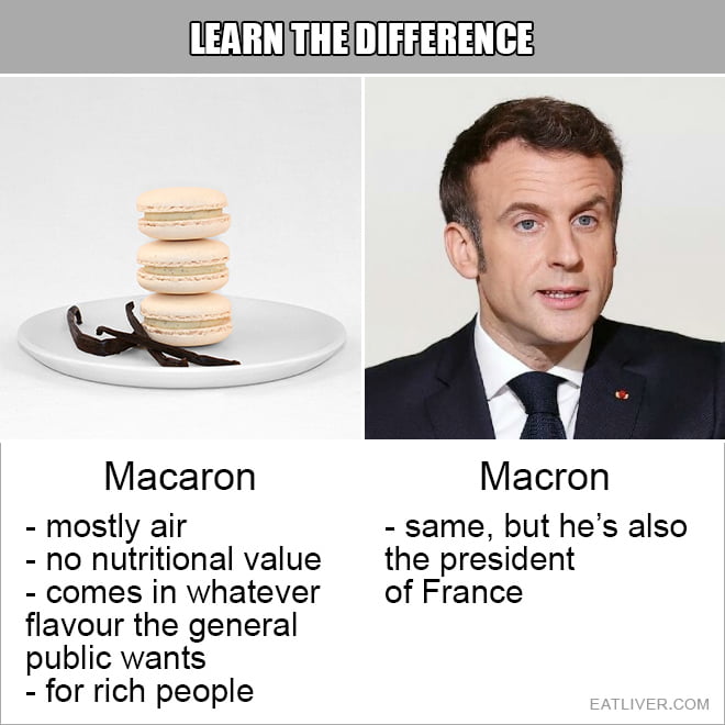Macaron vs Macron - 9GAG