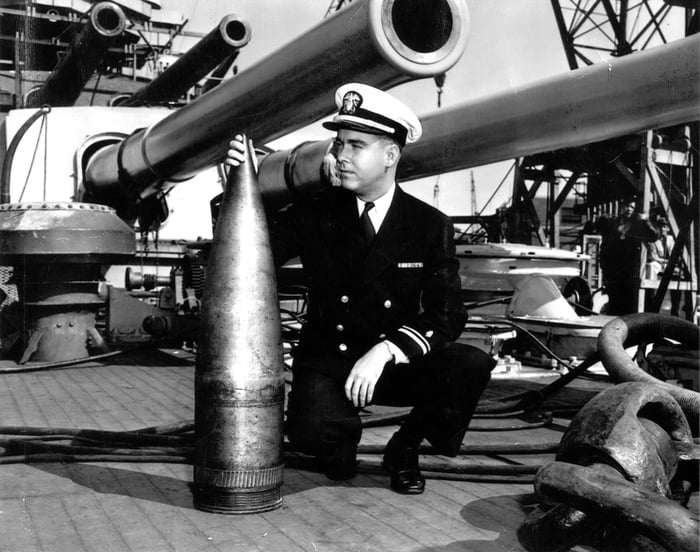 The dud German 10 inch (240mm) shell that hit USS Texas (BB-35) during ...