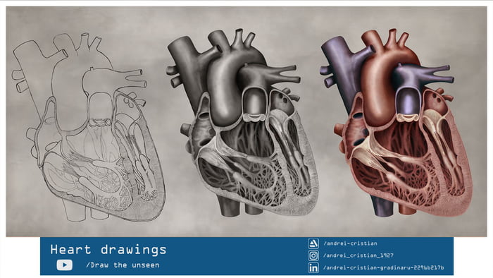 Almost I finish the heart drawing...need to apply more filter of colors ...