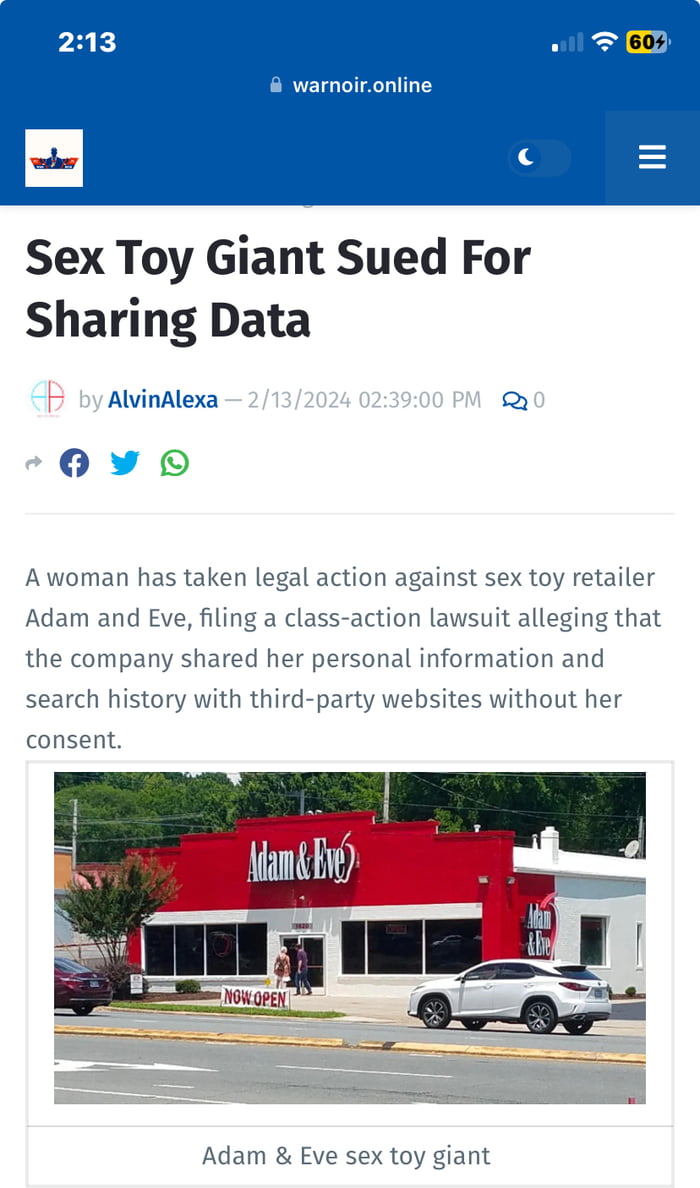 Sex Toy Giant Sued For Sharing Data 9gag