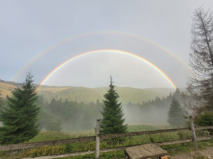 Rainbow over La Palma (Suceava), Romania - 9GAG