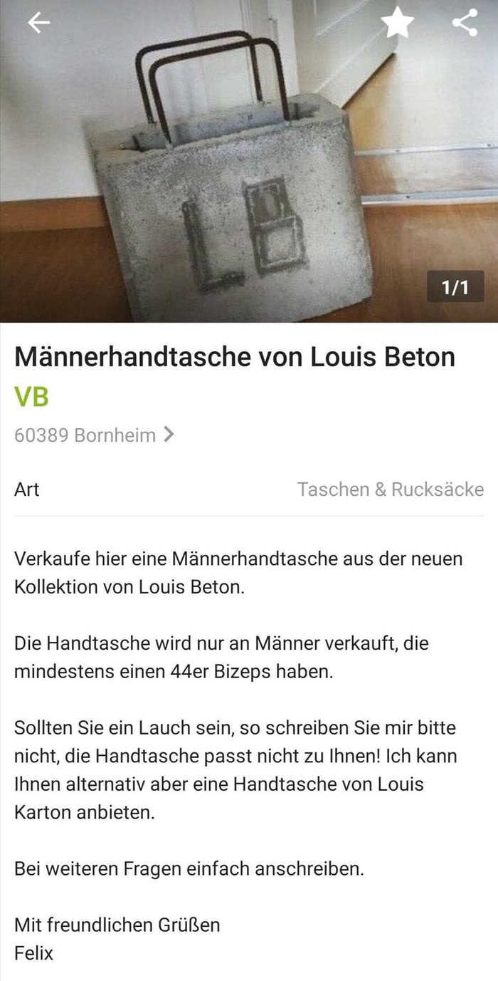 Louis Beton Männertasche - 9GAG