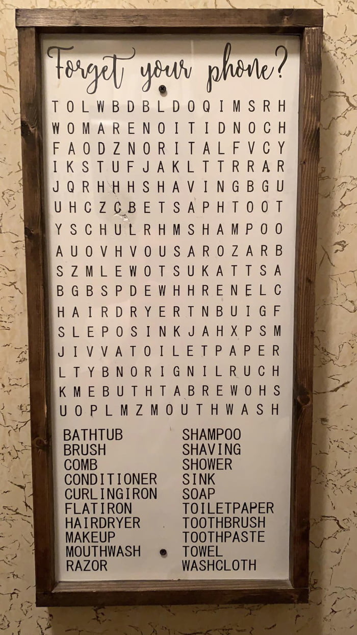 This word search doesn’t have the word “soap” - 9GAG