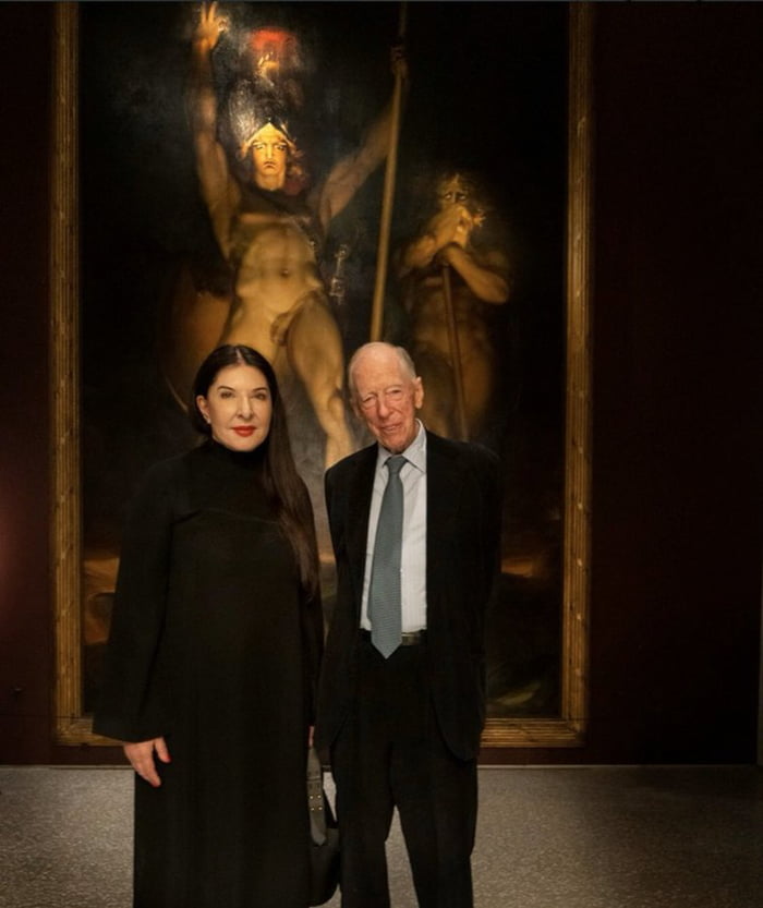 Painting behind Jacob Rothschild is titled "Lucifer Summoning his ...