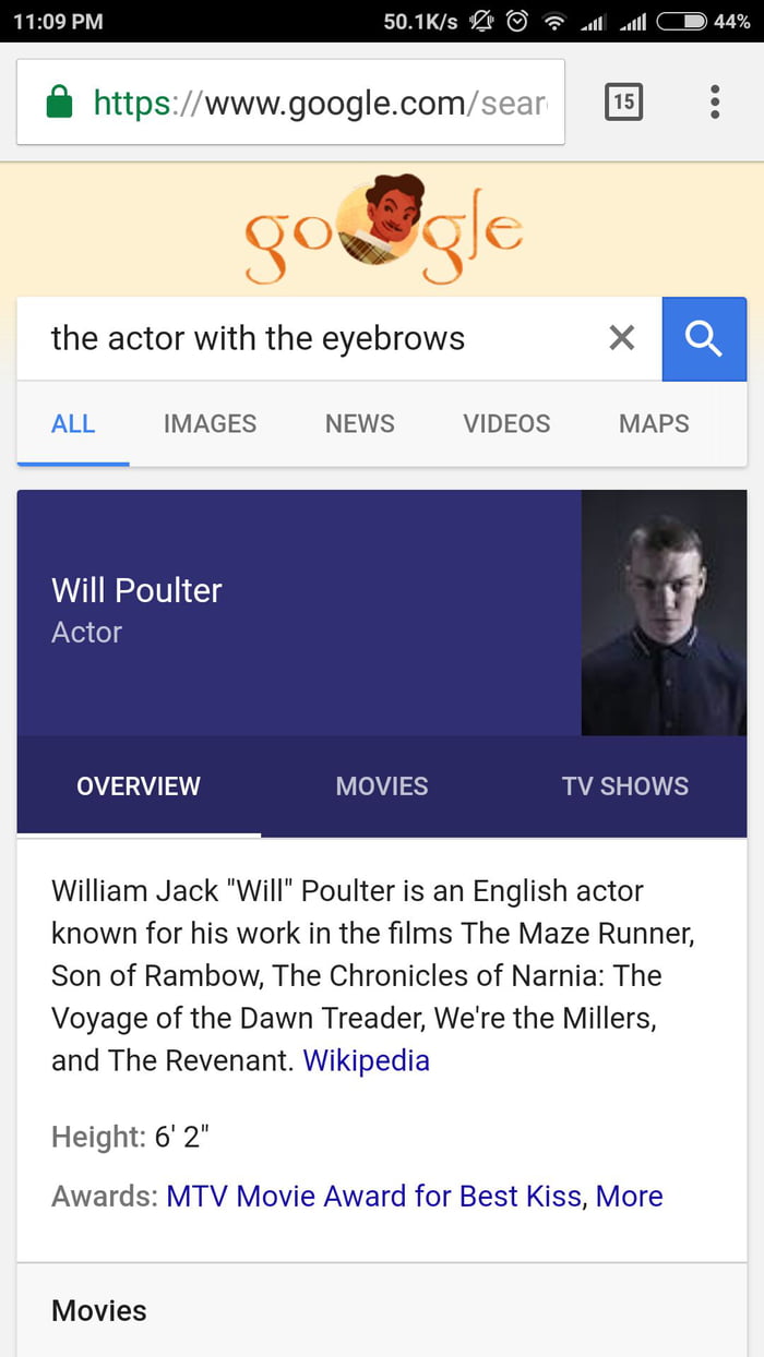 The actor with the eyebrows - 9GAG
