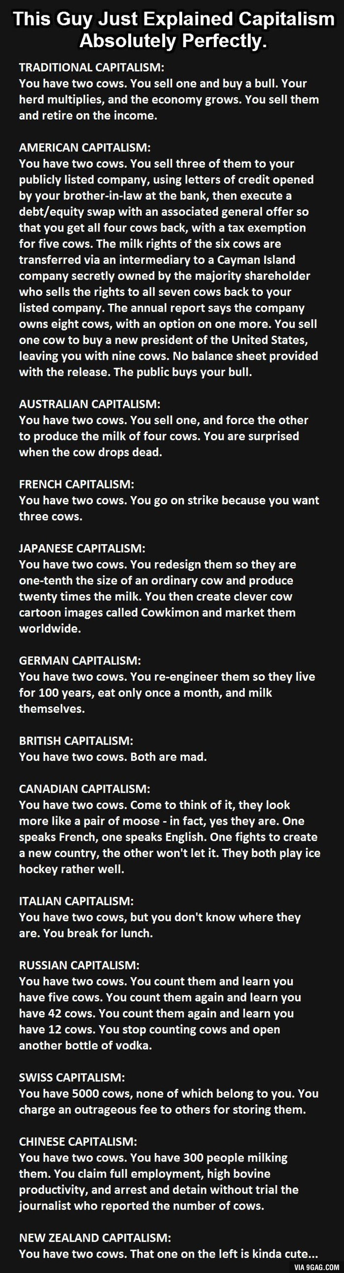 This Guy Just Explained Capitalism Absolutely Perfectly - 9GAG
