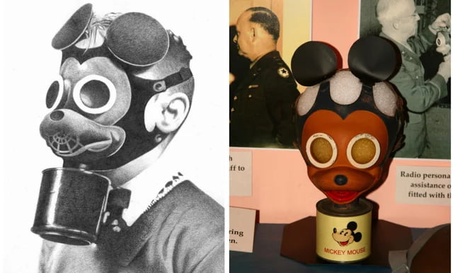 During WW2, the US had developed Mickey Mouse gas masks for children ...