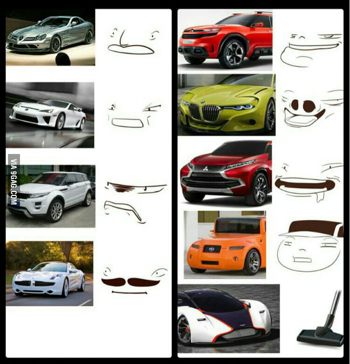 Car faces - 9GAG