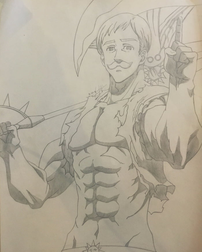 Finished sketch of Escanor - 9GAG