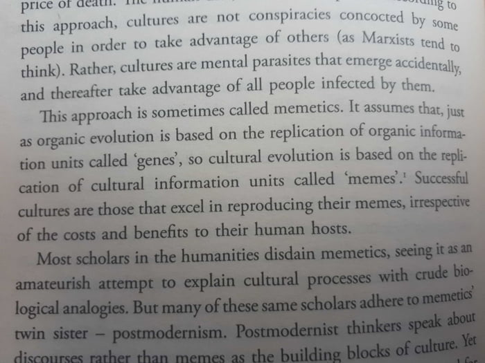 Memes explained ("Sapiens - A Brief History of Humankind") - 9GAG