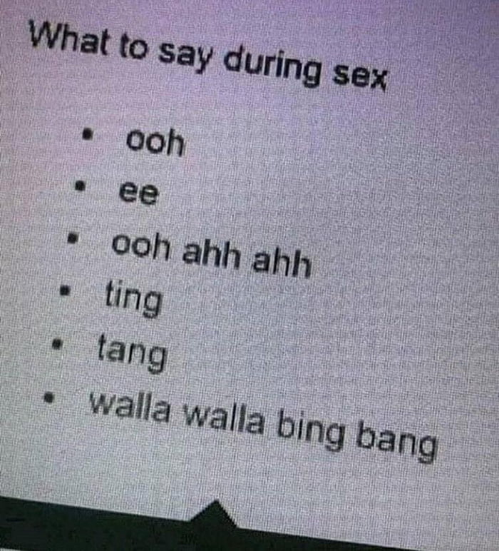What to say during sex: - 9GAG