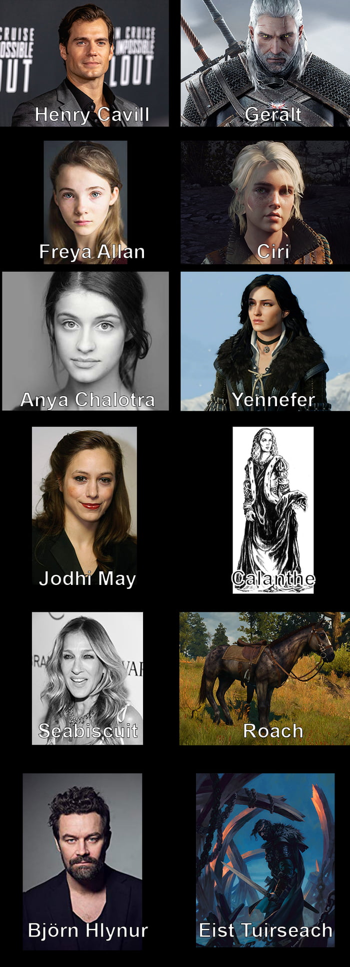 Cast of the Netflix Witcher series - 9GAG