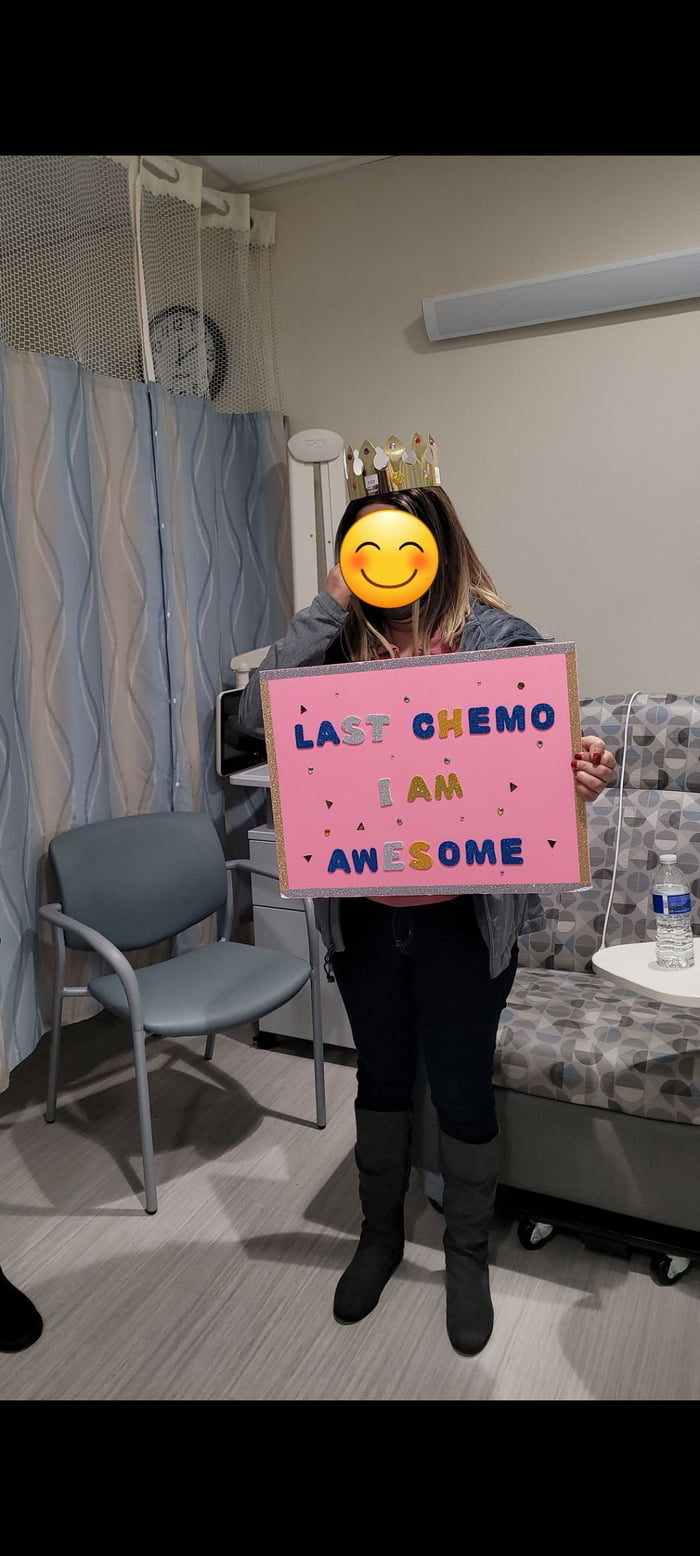 I've laughed, then cried, then laughed again. Today was my last chemo ...
