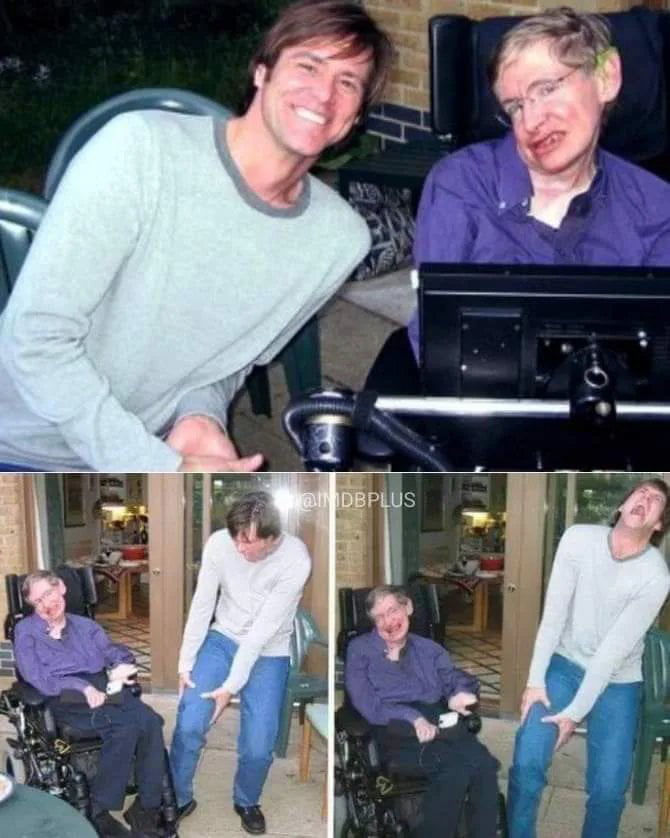 When Jim Carrey met Stephen Hawking - 9GAG