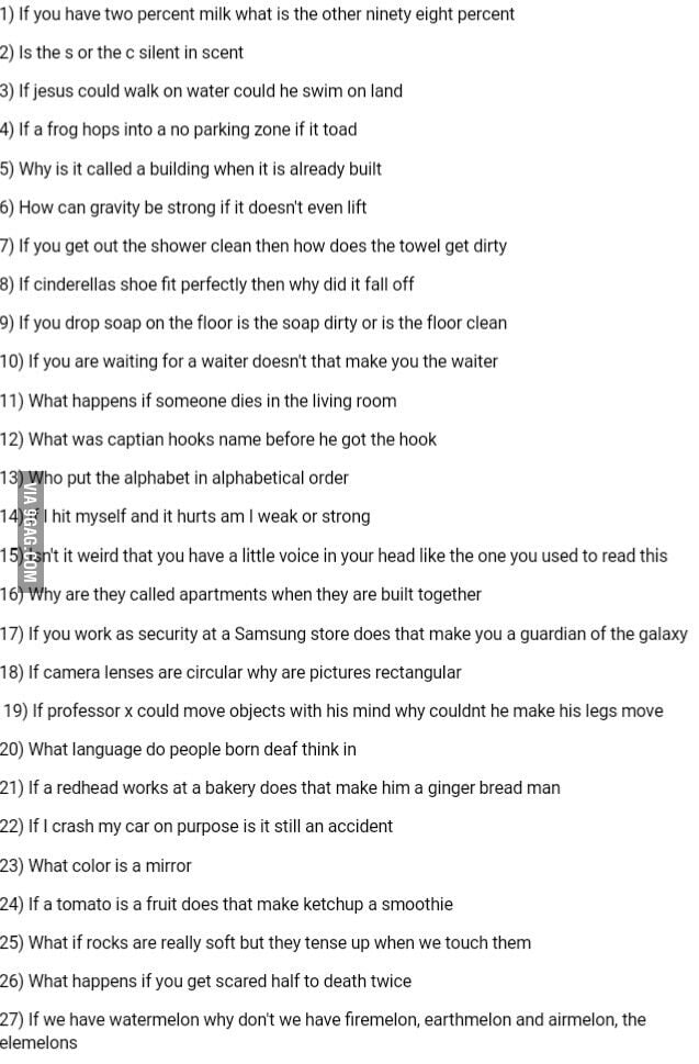 27 stoner questions that will make you question life - 9GAG