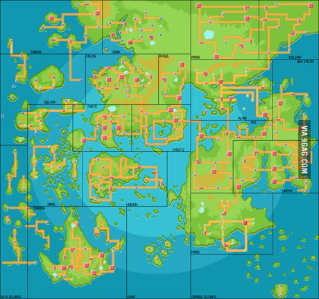 Pokemon Orange Islands Map