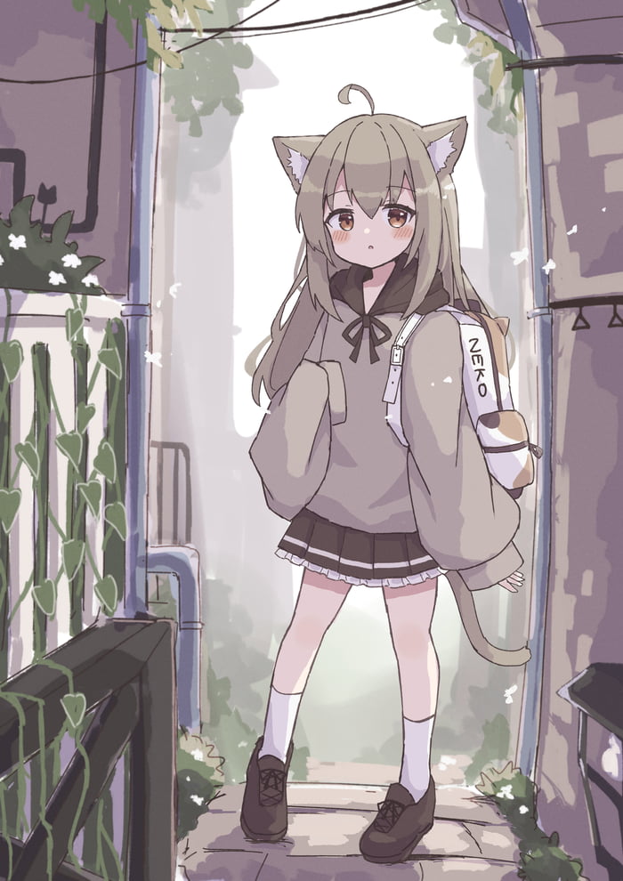 Neko-chan goes to school - 9GAG